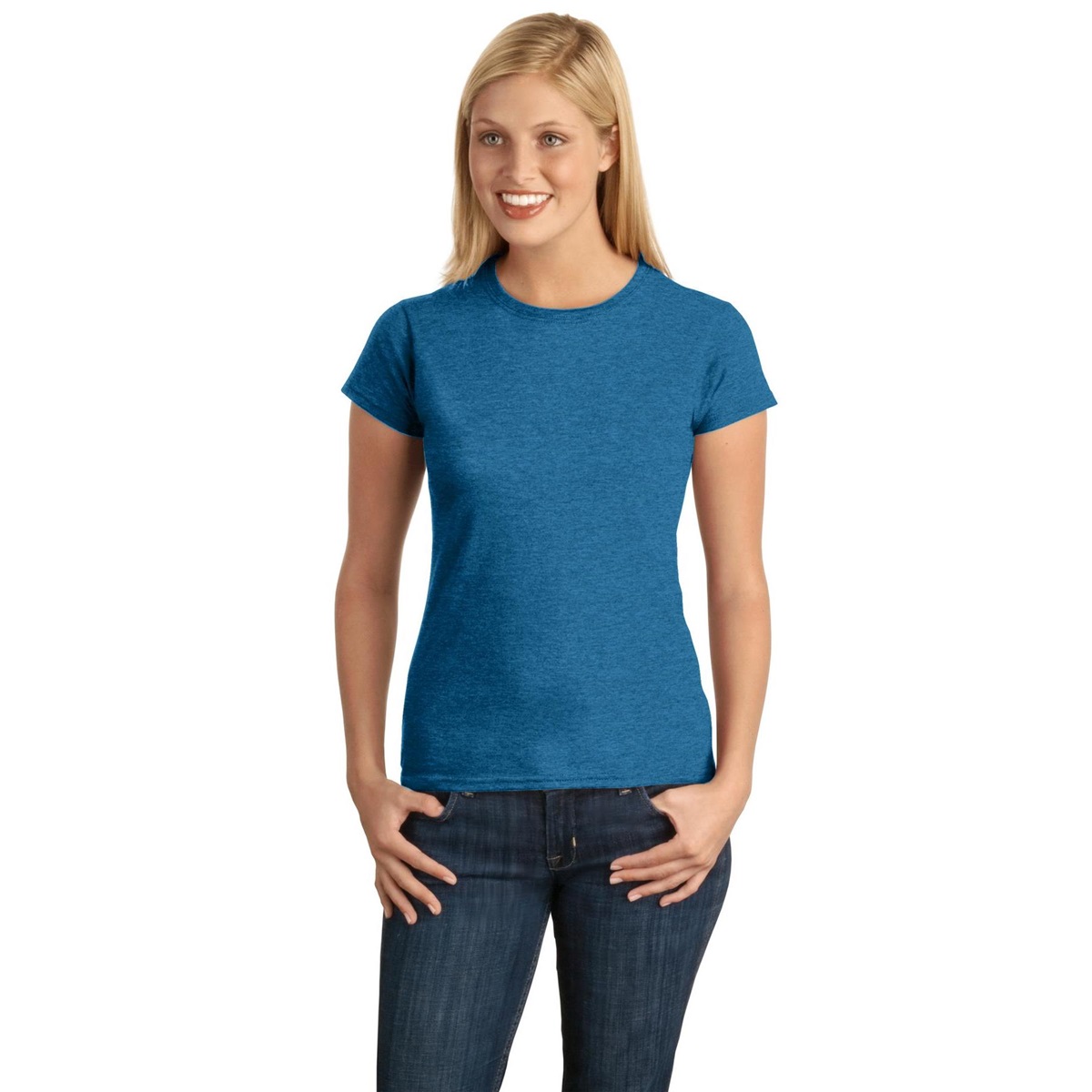 Gildan 64000L Softstyle Junior Fit T-Shirt - Antique Sapphire ...