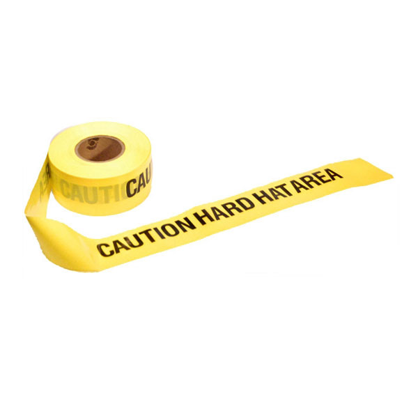 CAUTION HARD HAT AREA - Barricade Tape 1000 ft Roll - 3 Mil ...