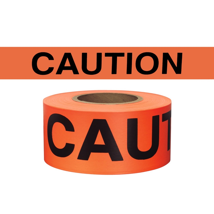 CAUTION Orange Glo High Visibility Barricade Tape - 3 Mil | FullSource.com