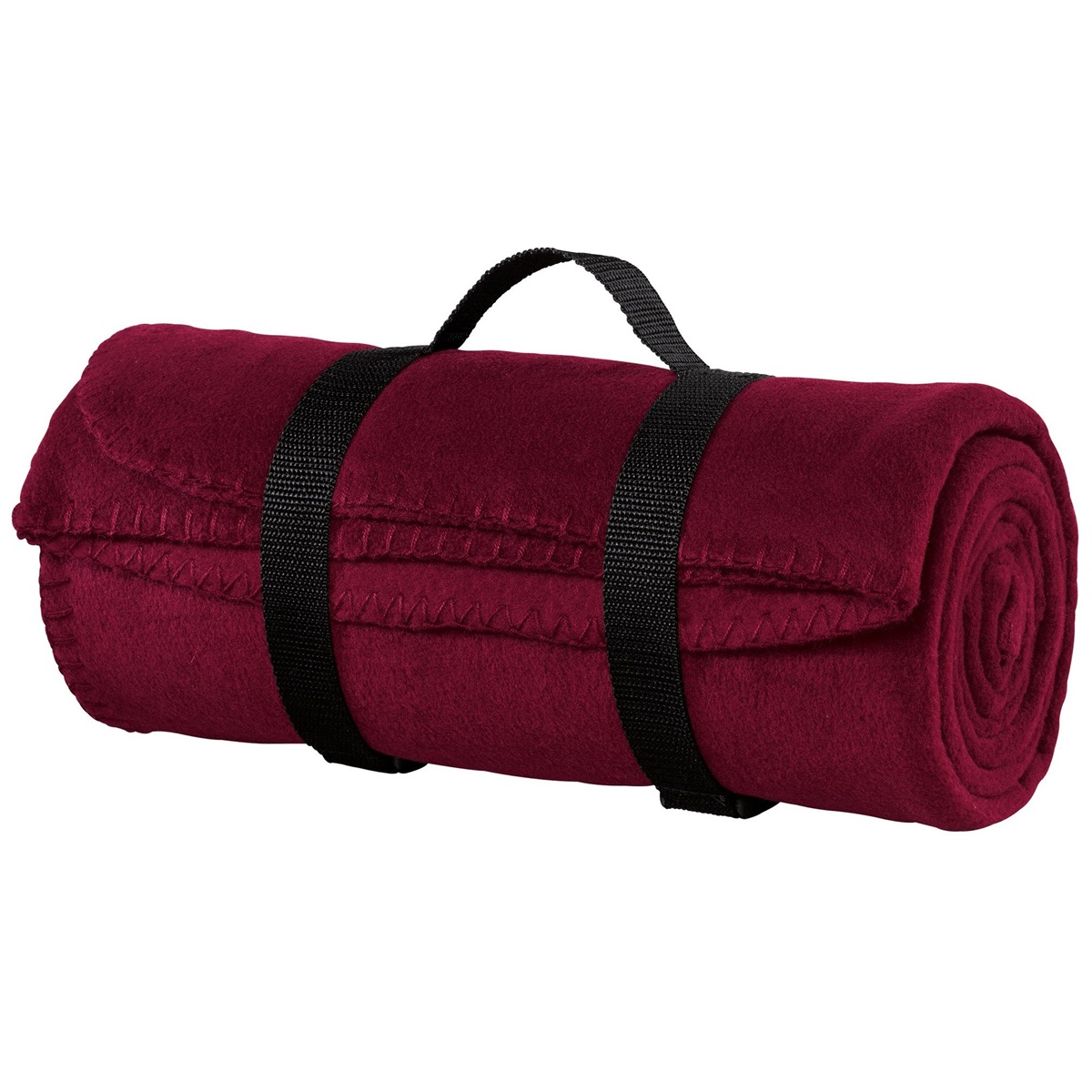 Port & Company BP10 Value Fleece Blanket with Strap - Maroon ...