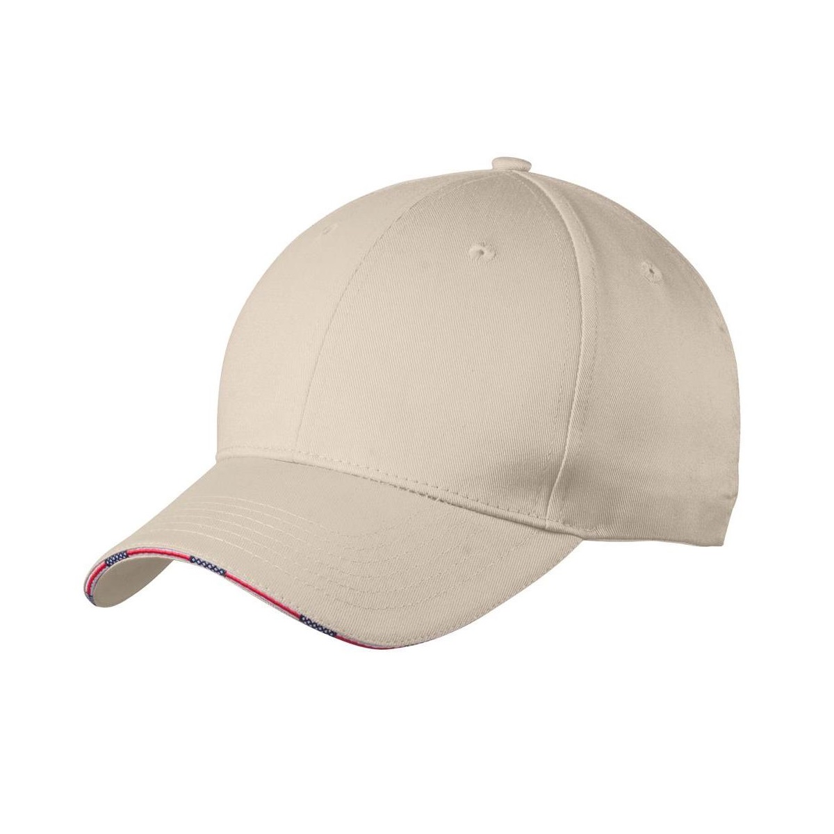 Port Authority C829 Americana Flag Sandwich Cap - Oyster | FullSource.com