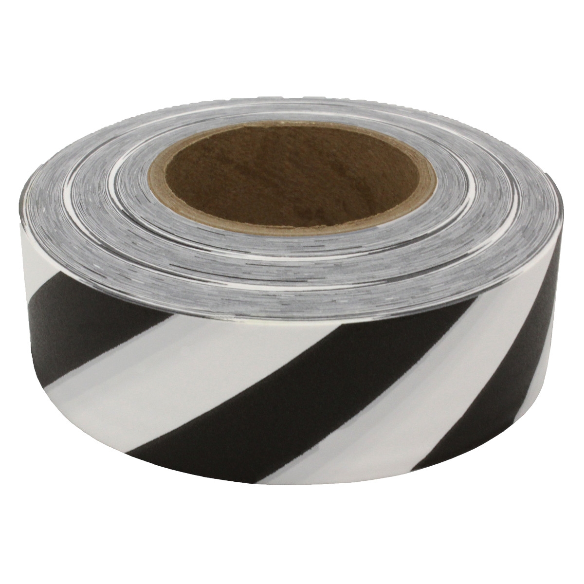 Presco SWBK Striped Roll Flagging Tape - White/Black | FullSource.com