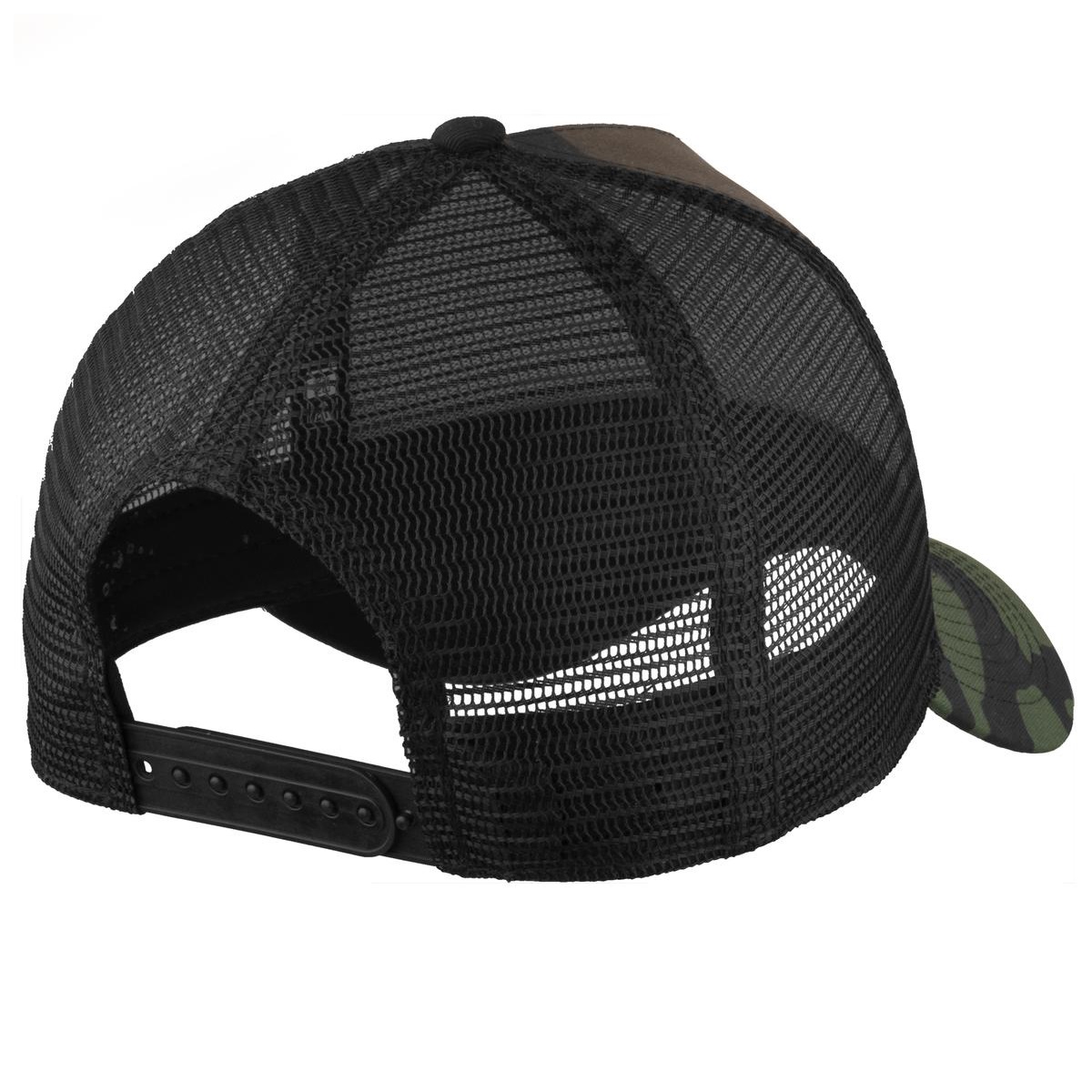 New Era NE205 Snapback Trucker Cap - Camo/Black | FullSource.com