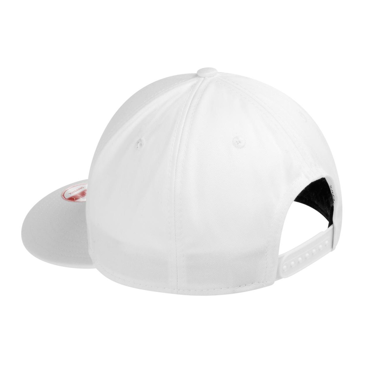 New Era NE400 Flat Bill Snapback Cap - White | FullSource.com