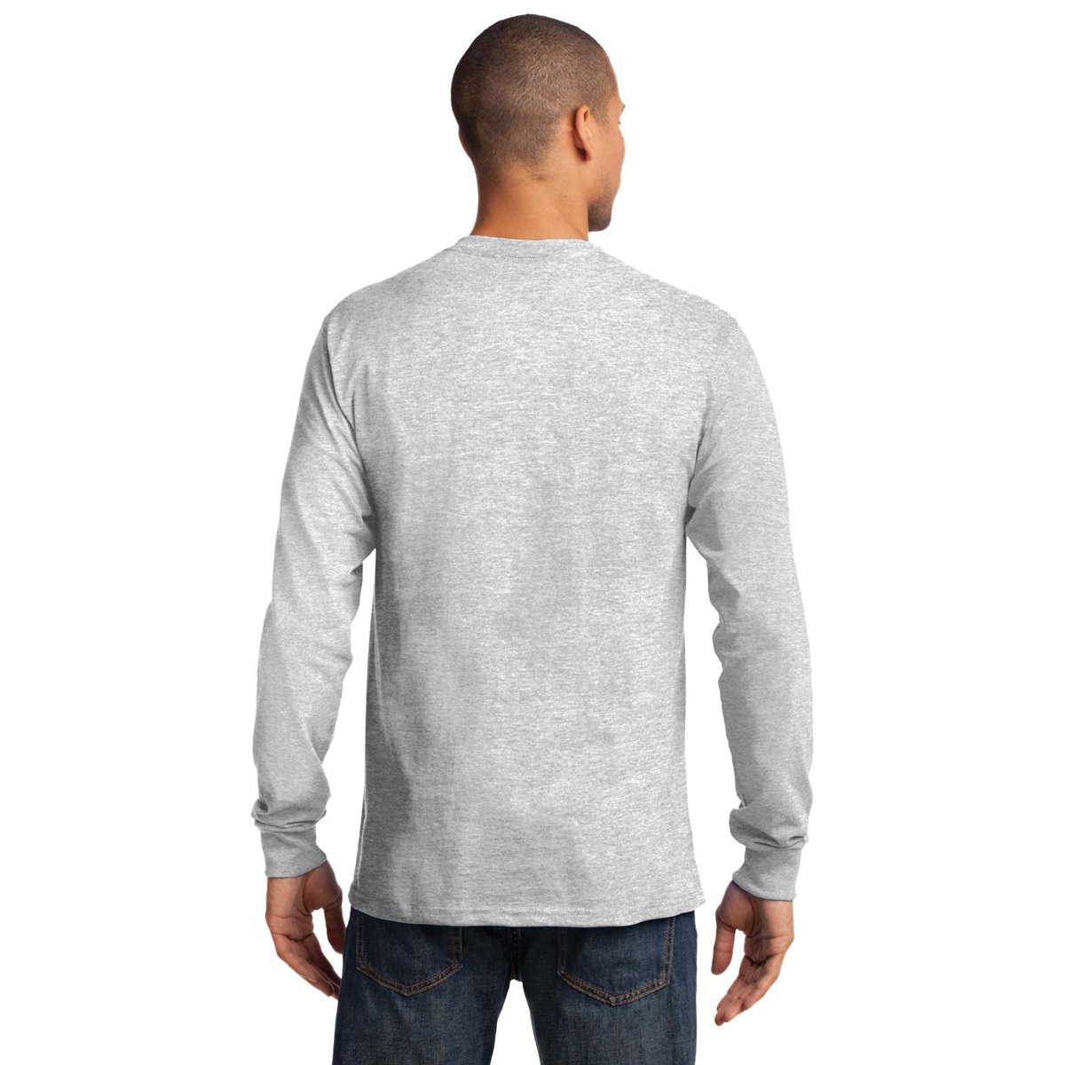 Port & Company PC61LST Tall Long Sleeve Essential T-Shirt - Ash ...