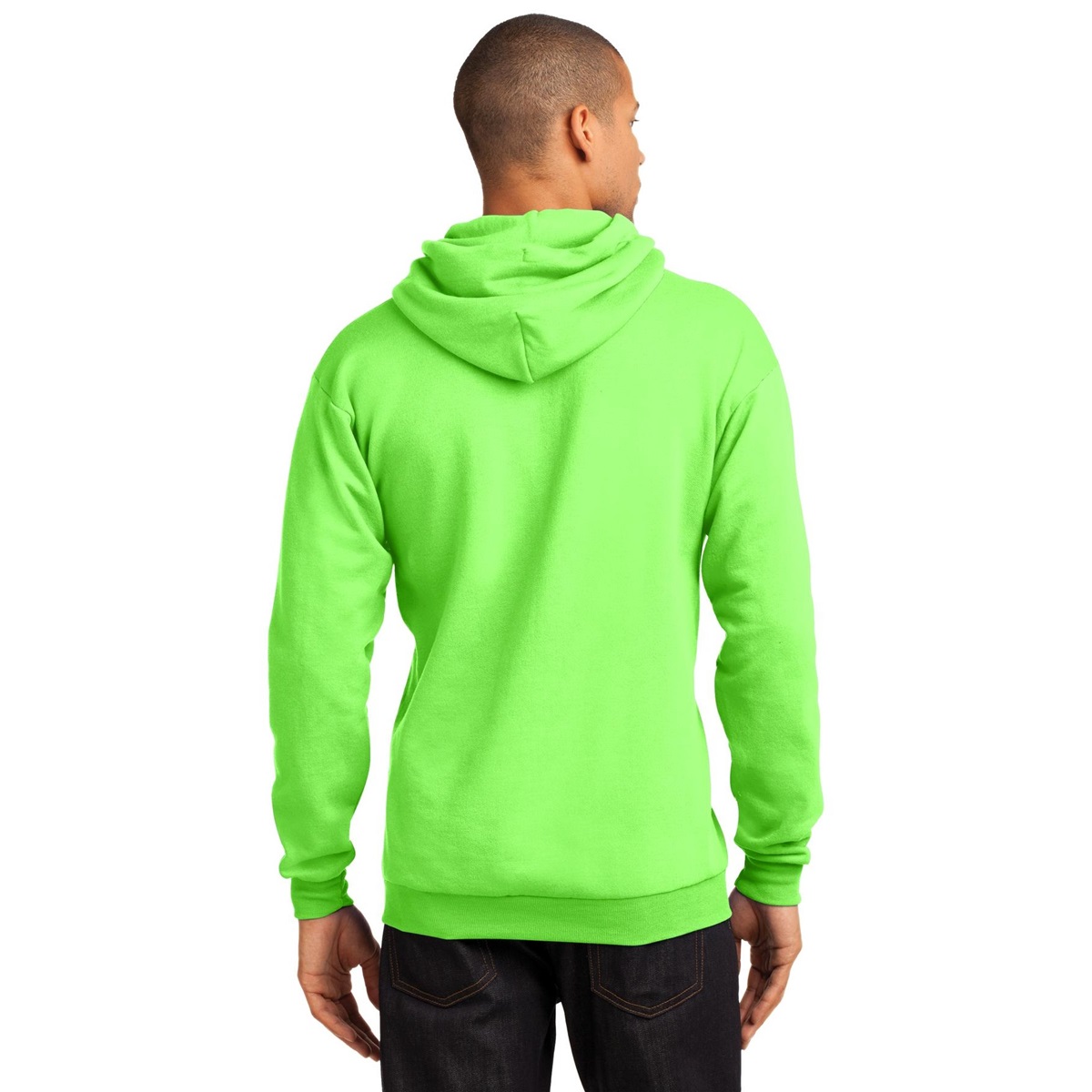 Port & Company PC78H Classic Pullover Hooded Sweatshirt - Neon Green ...