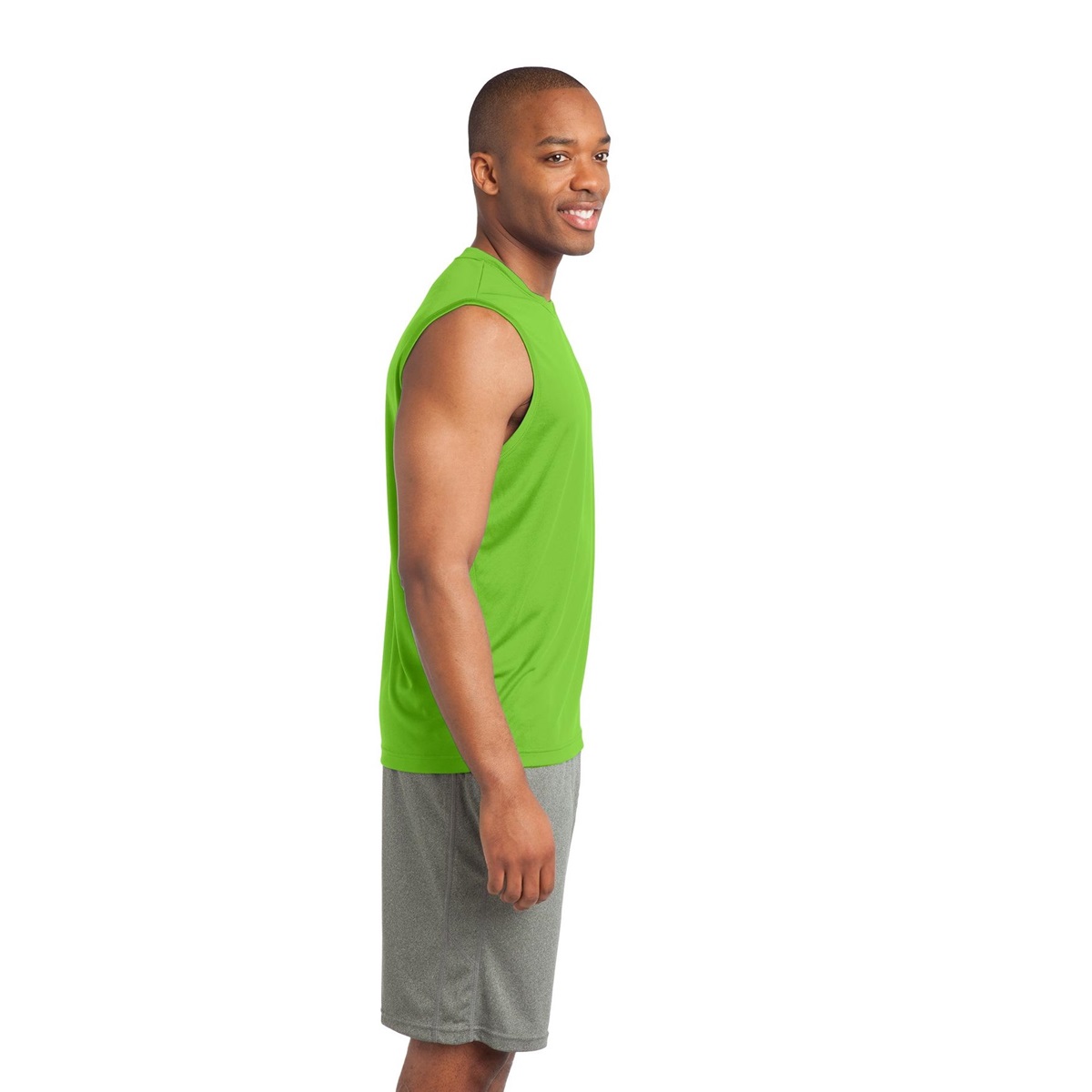 Sport-Tek ST352 Sleeveless Competitor Tee - Lime Shock | FullSource.com