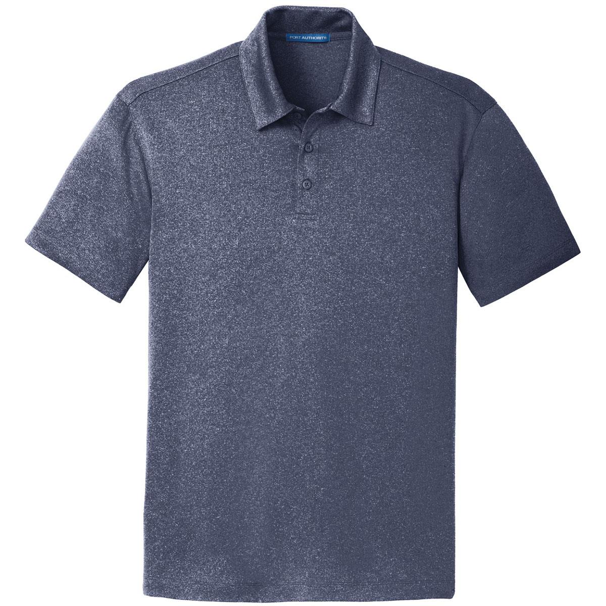 Port Authority K576 Trace Heather Polo - True Navy Heather | FullSource.com