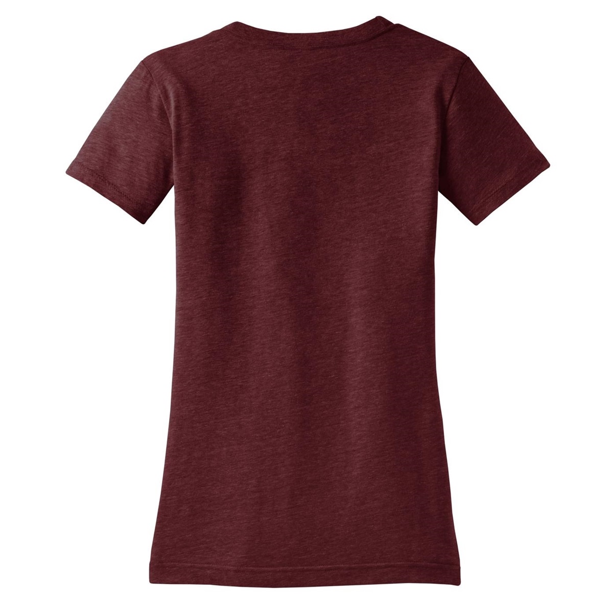 District DT242V Juniors Tri-Blend V-Neck Tee - Maroon Heather ...